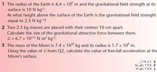 Gravitational fields - Physics A-Level
