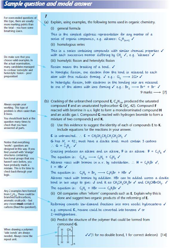 Sample Question: Model Answer - Chemistry A-Level Revision